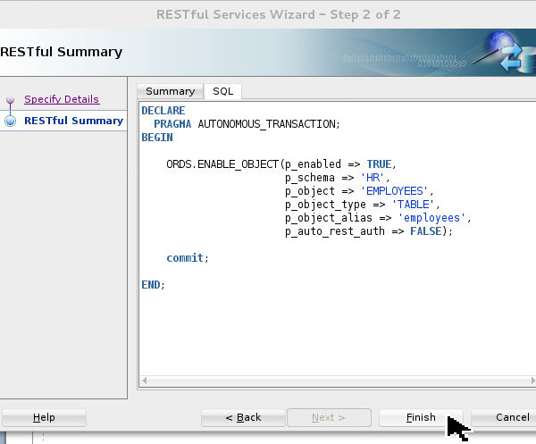 AutoREST Enable Database Objects